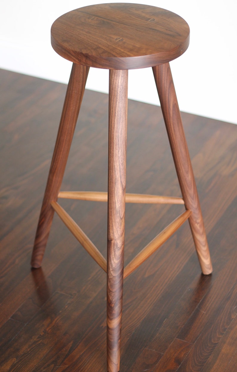 Handmade Walnut Bar Stool 30 Height - Etsy