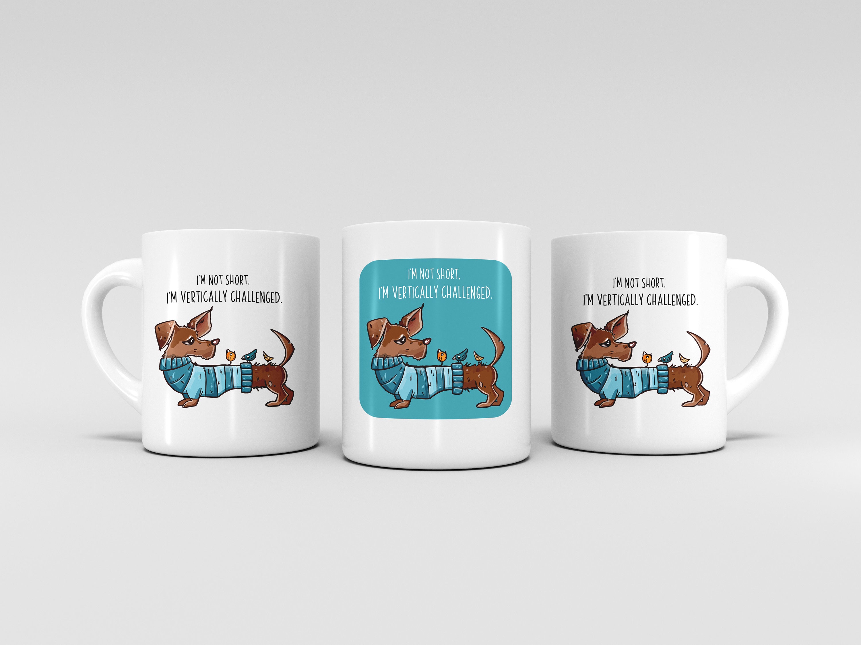 Vertically Challenged Wiener Dog With Birdie Friends // Digital ...