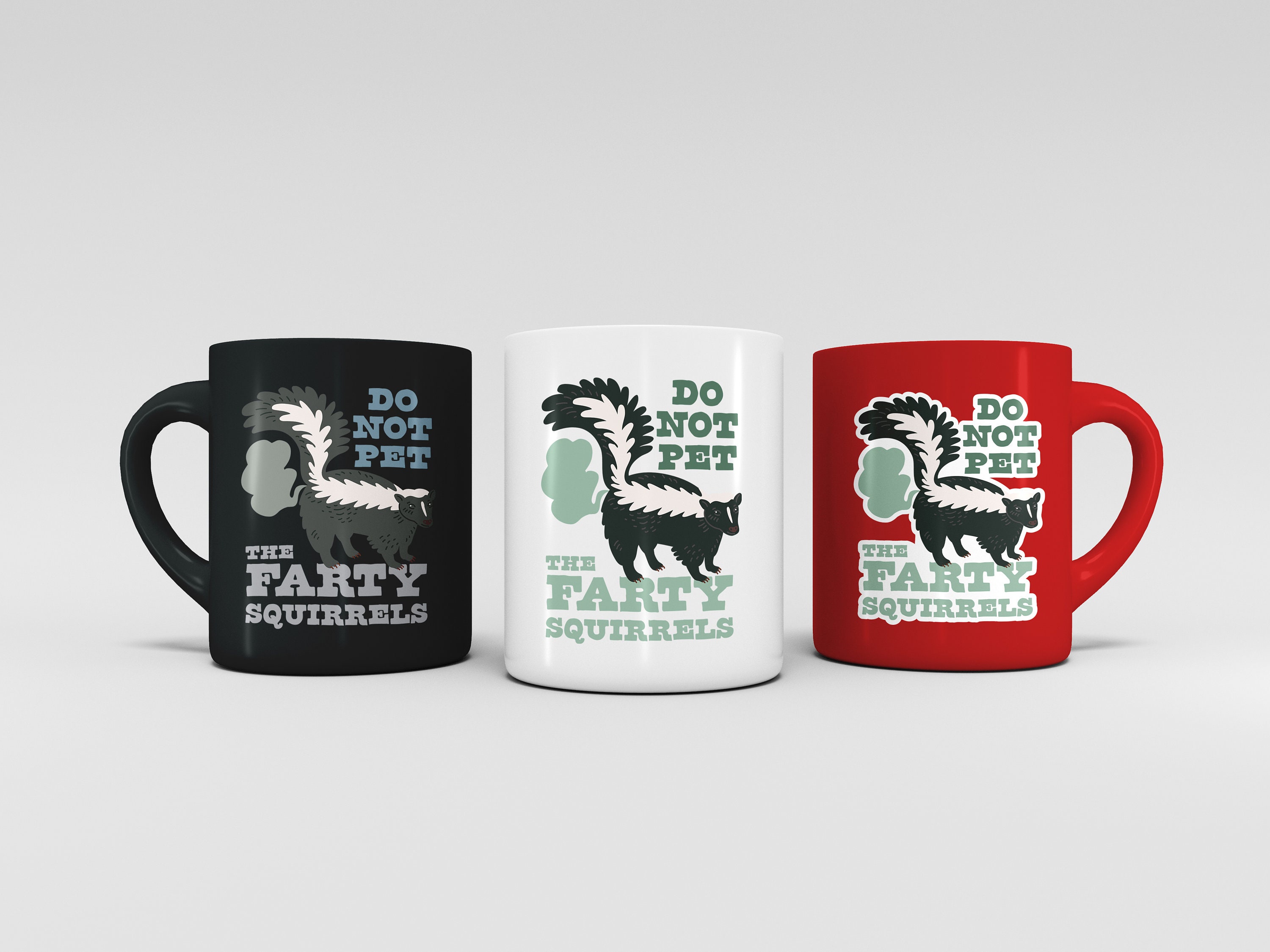 Do Not Pet the Farty Squirrels // Cute Skunk // Digital Printable ...