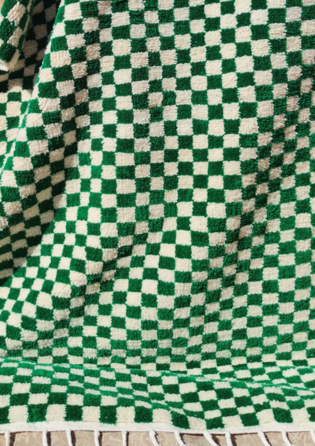 Green Chess Checker Rug Moroccan Rug Moroccan Custom Rug - Etsy