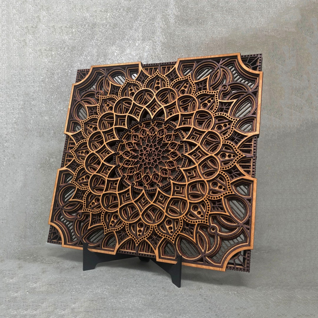 Unique Mandala Design Wall Decor - Laser Cut Woodwork - Etsy
