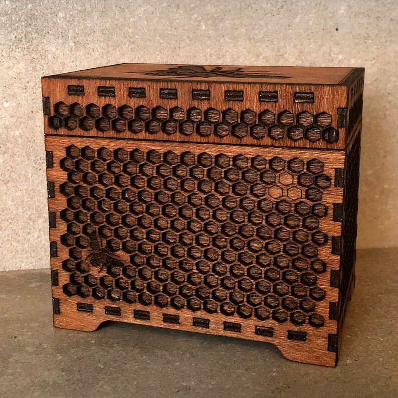 Bee Themed Box Featuring a Large Bee on the Lid Precision | Etsy