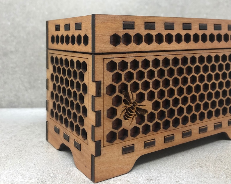 Bee Box A Unique Box Featuring an Intricate Honeycomb and | Etsy