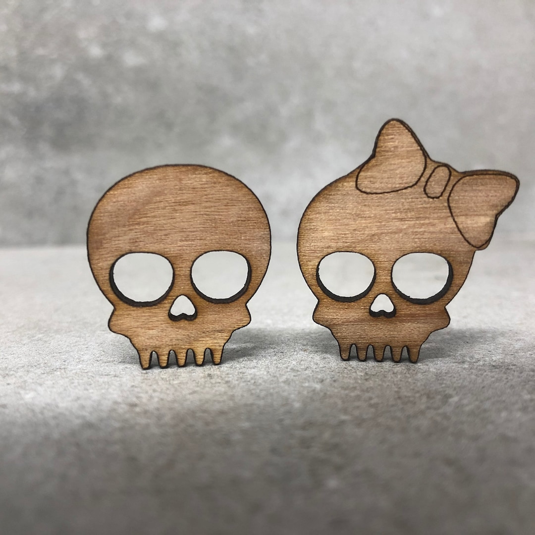Laser Cut Skull Shapes - Boy and Girl Versions - Bulk Blanks for DIY ...