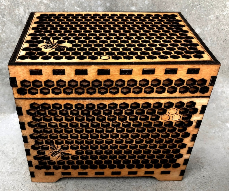 Bee Box A Unique Box Featuring an Intricate Honeycomb and | Etsy