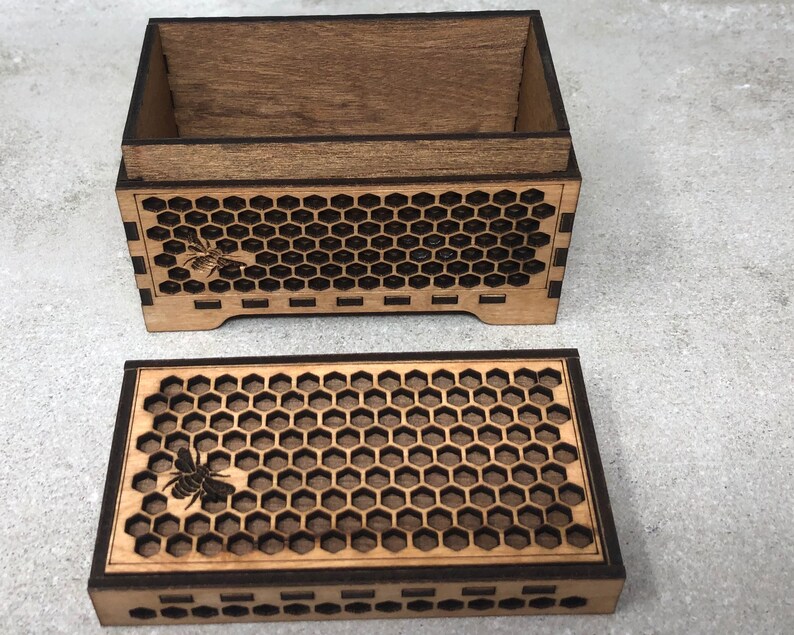 Bee Box A Unique Box Featuring an Intricate Honeycomb and | Etsy