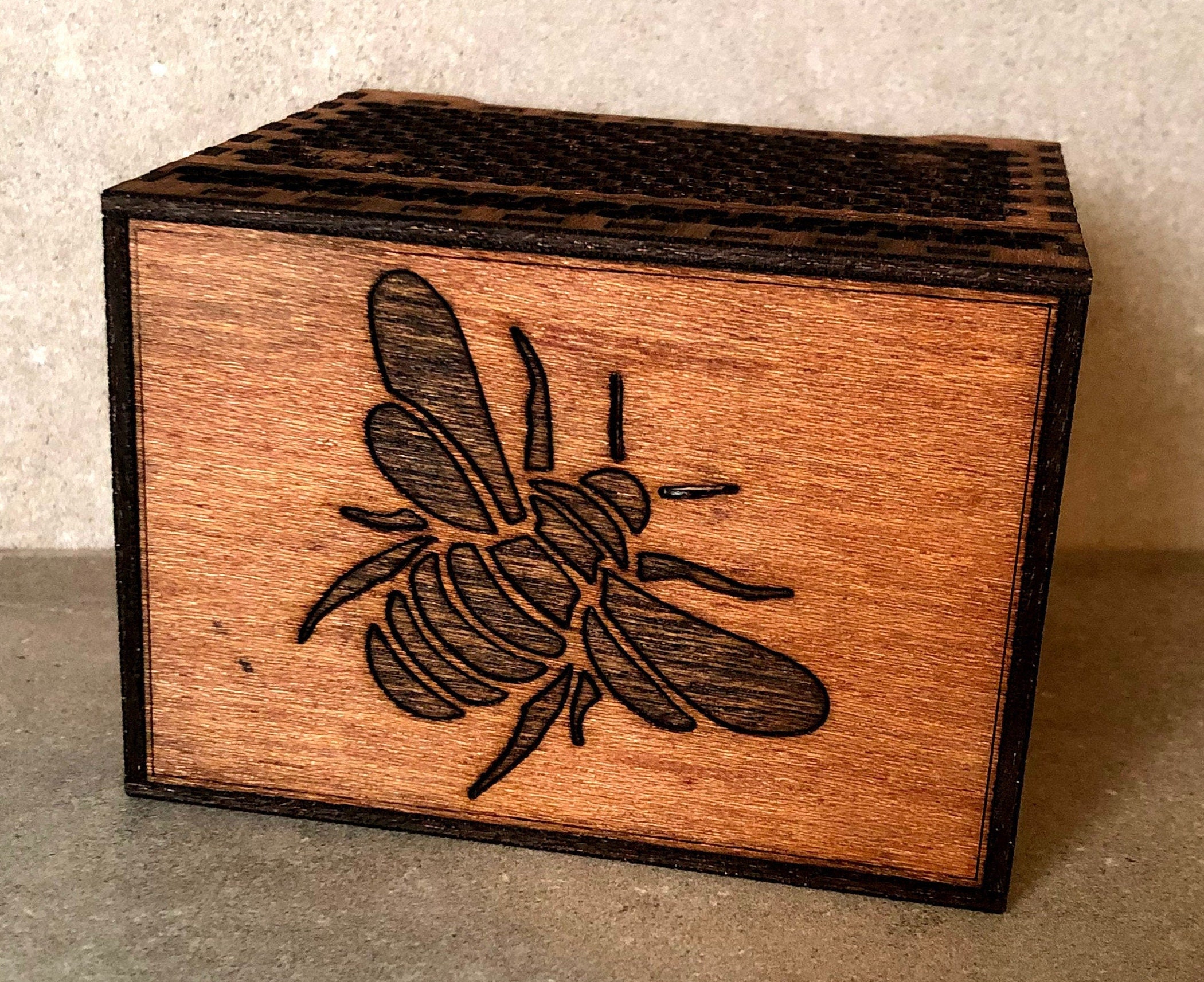 Bee Themed Box Featuring a Large Bee on the Lid Precision | Etsy