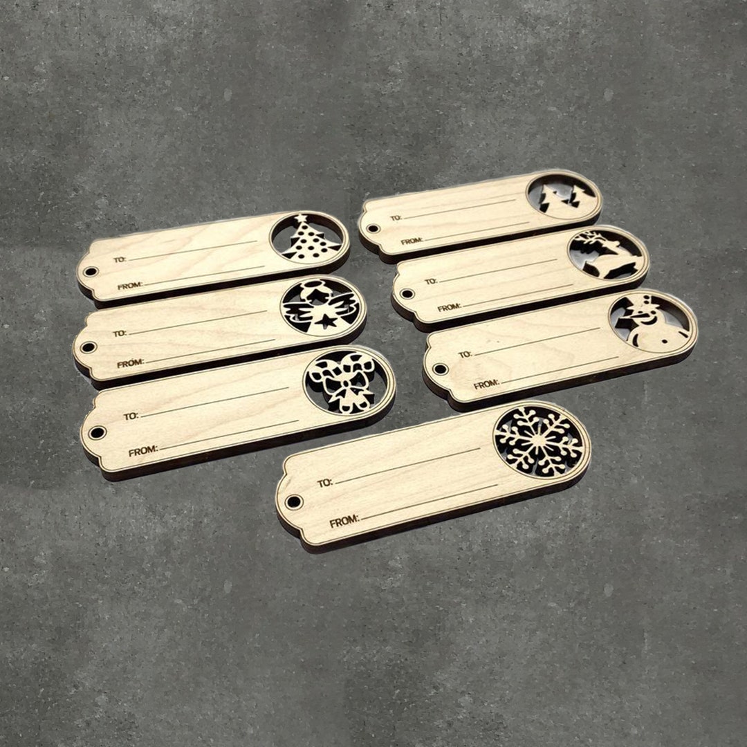 Laser Cut Christmas Gift Tag Set - 7 Different Tags - Etsy