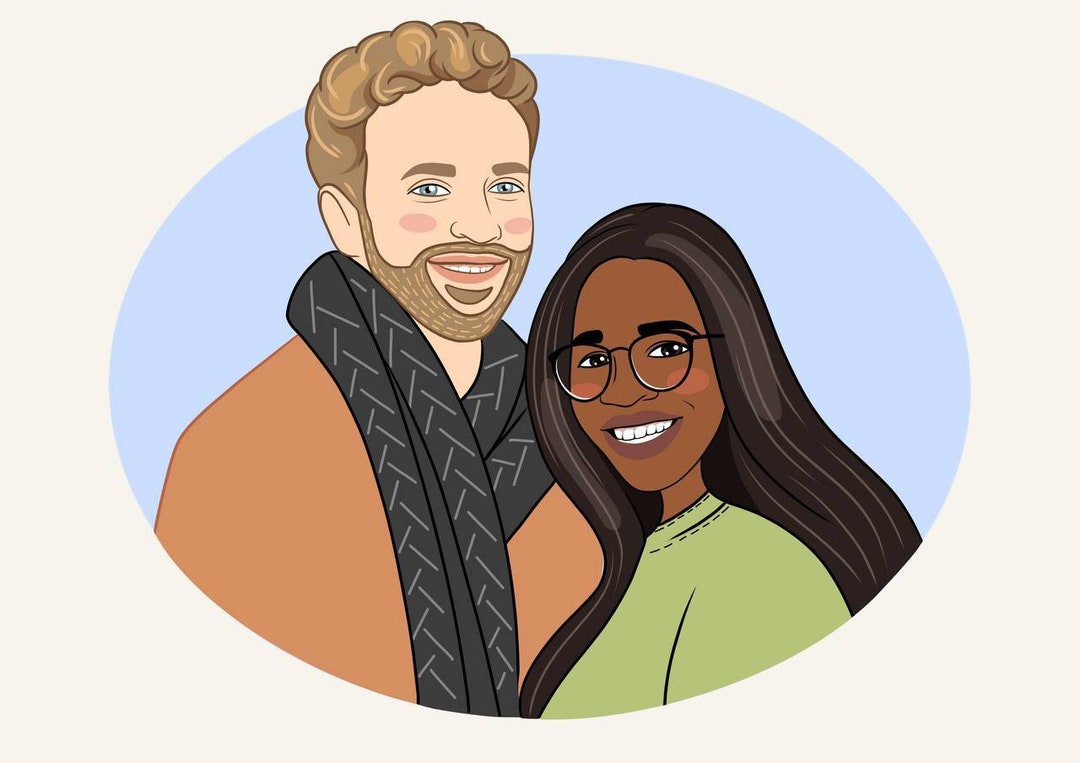 Custom Portrait, Couple Portrait, Cartoon Portrait, Family Portrait ...
