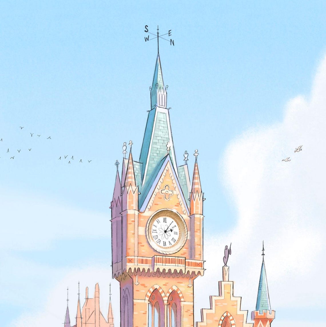 St Pancras Station Art Print: London Illustrated Wall Decor - Etsy