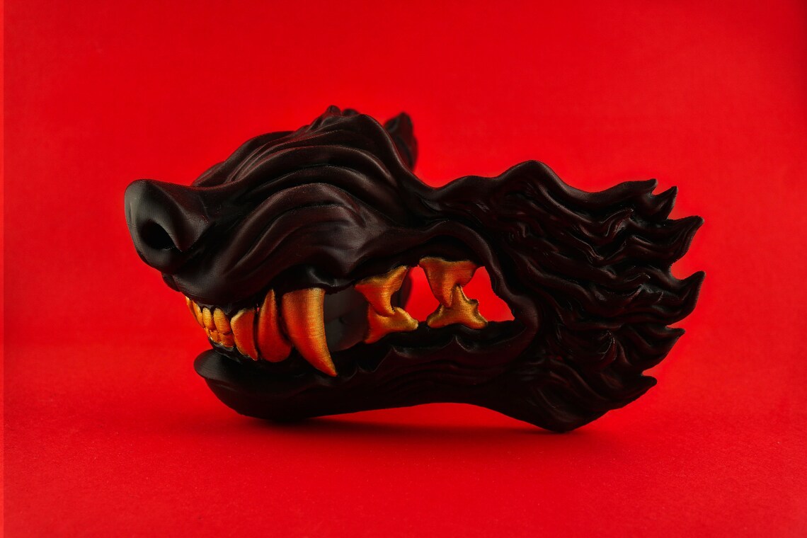 Samurai Wolf Mask Samurai Mask Oni Mask Mempo Cosplay | Etsy