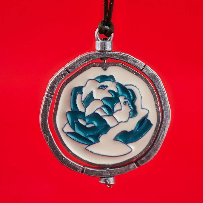 Arcane Necklace Blue Rose - Etsy