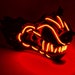 Glowing Cyberpunk Samurai Wolf Mask Samurai Wolf Mask Wolf Mask Cyber ...