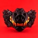Samurai Wolf Mask, Samurai Mask, Oni Mask, Mempo Cosplay Handmade Fan ...