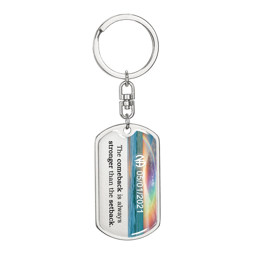 NA Recovery Gift, NA Dog Tag Keychain, Narcotics Anonymous Gift, NA ...