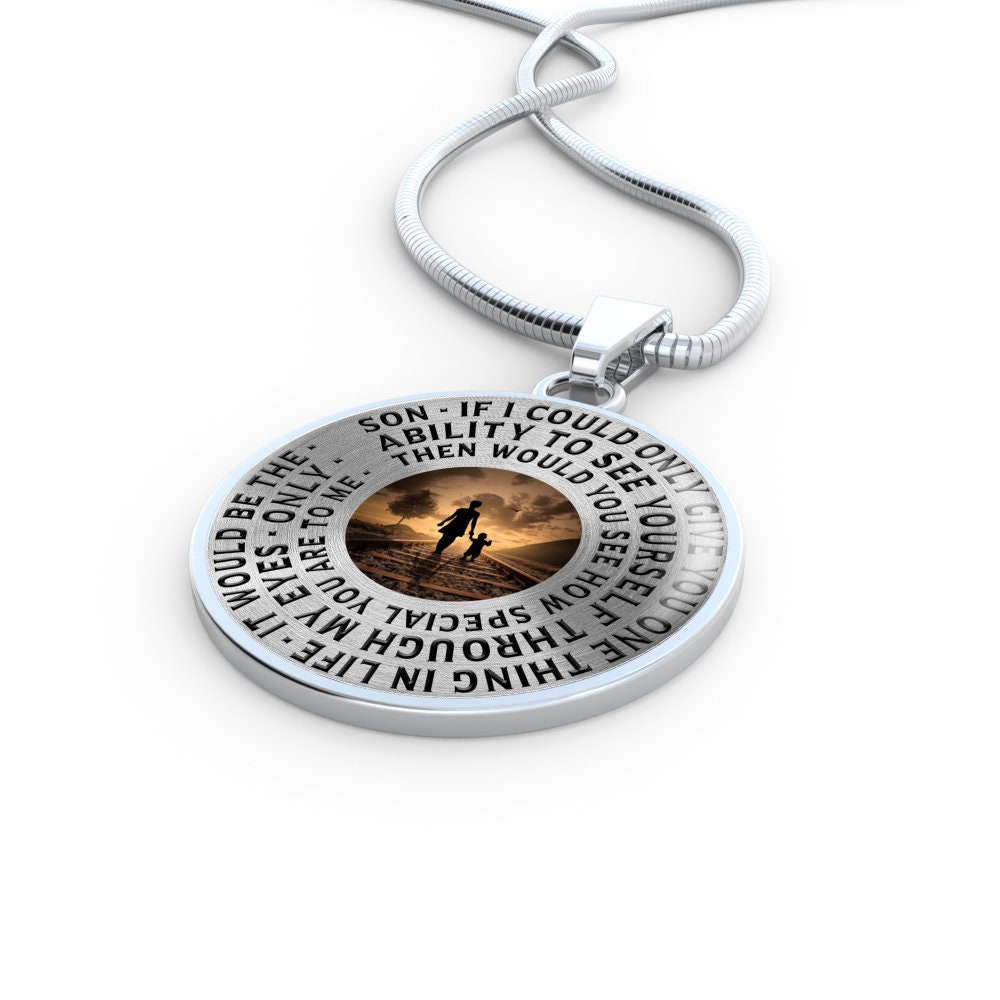 Mother to Son Pendant Necklace, Optional Engraving on Back, Son If I ...