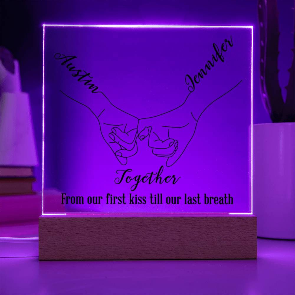 Together Personalized Names Acrylic, From Our First Kiss Till Our Last ...