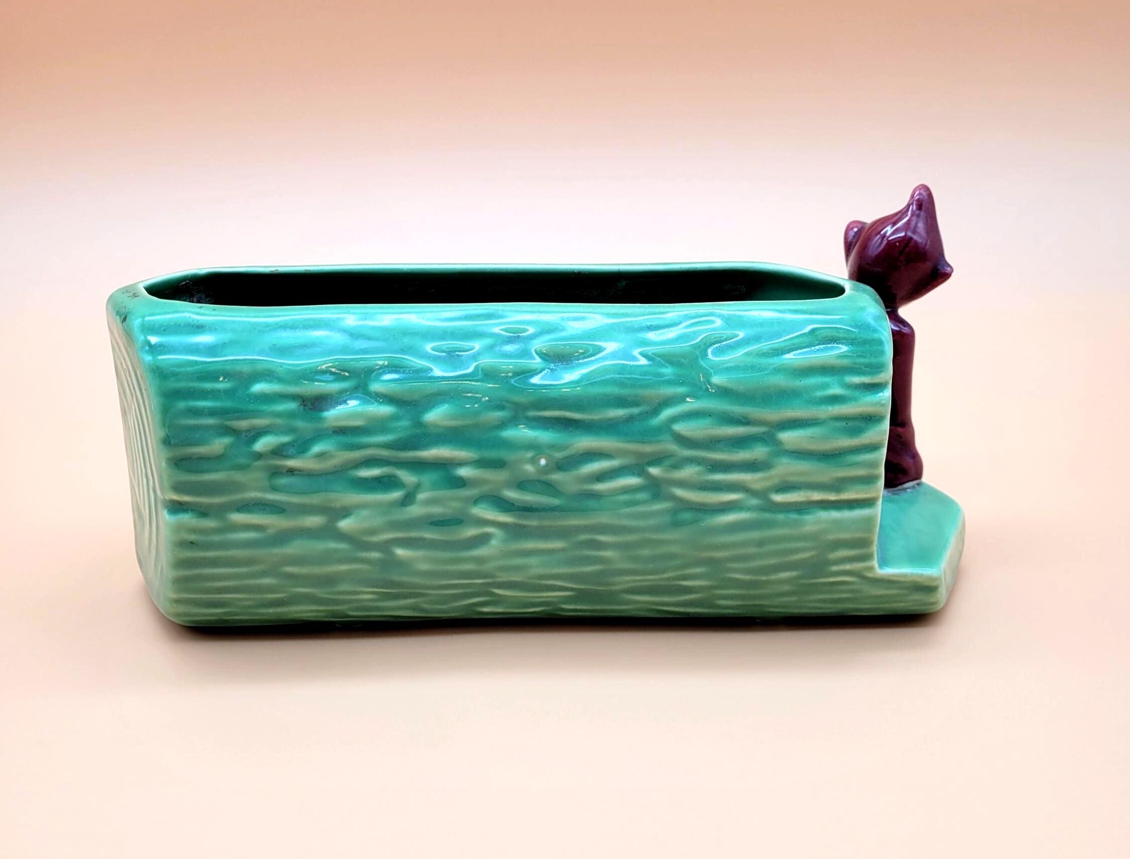 Vintage Treasure Craft Pixie on a Log Planter - Etsy