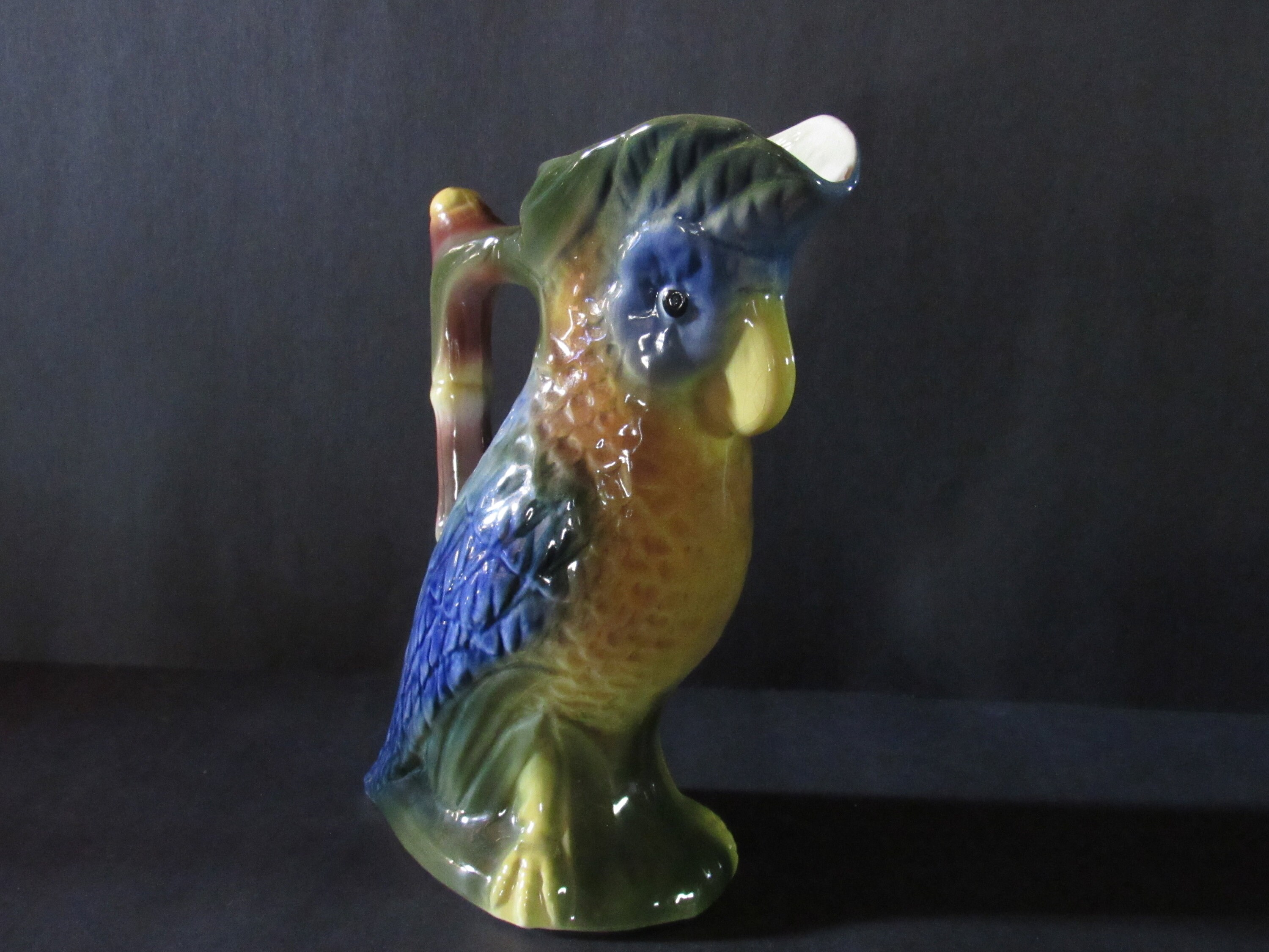 Colorful Vintage California Art Pottery Parrot Pitcher or Vase - Etsy