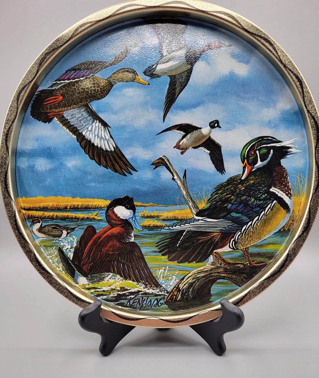 Waterfowl Duck Metal Trayartist Signed by Ken Haag - Etsy