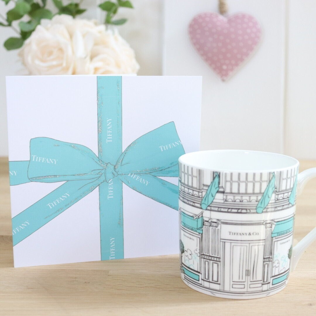 Tiffany Greeting Card Fashion Bow Print Tiffany Blue Birthday ...