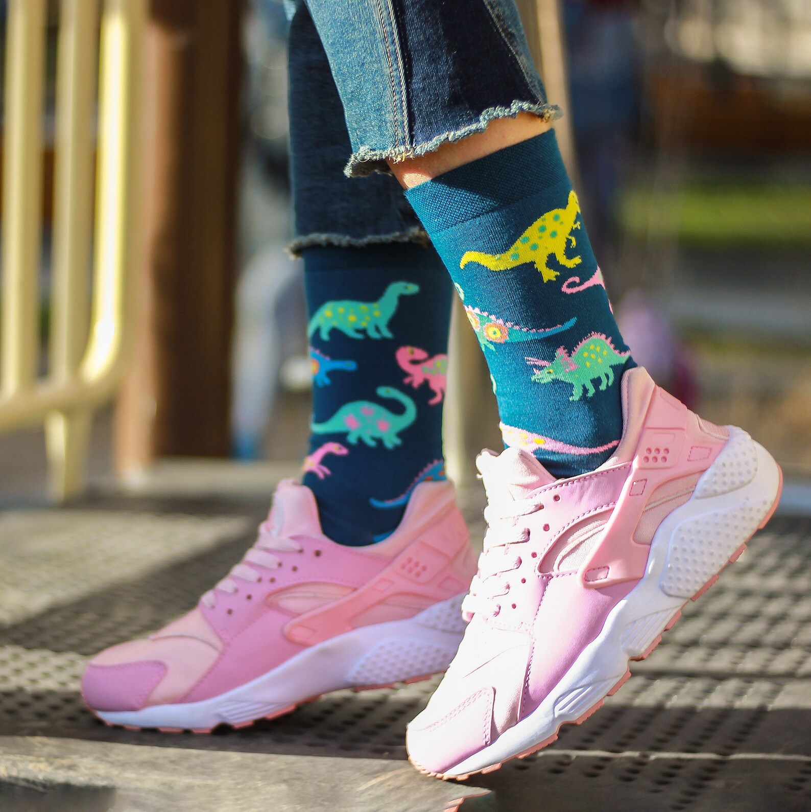 Dinosaur Socks | Funny Socks | Dinosaur Fun Gift | Dinosaur Print Socks ...