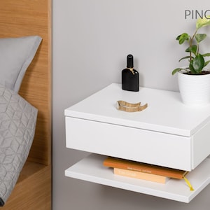 Floating Night Stand Nightstand Floating Bedside Table - Etsy