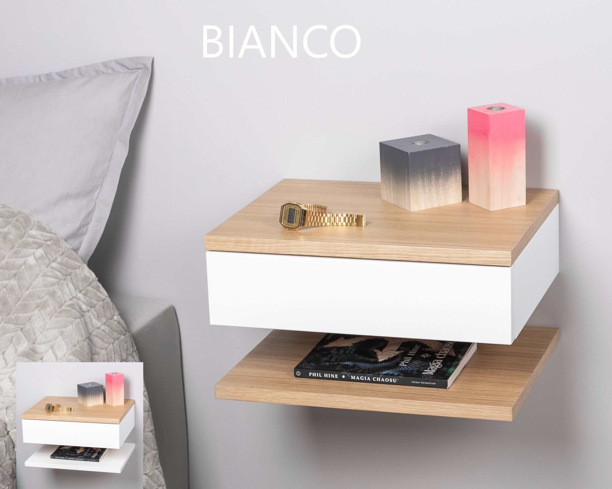 Floating Nightstand Floating Bedside Table - Etsy