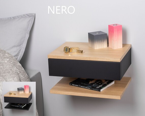 Floating Nightstand Floating Bedside Table - Etsy
