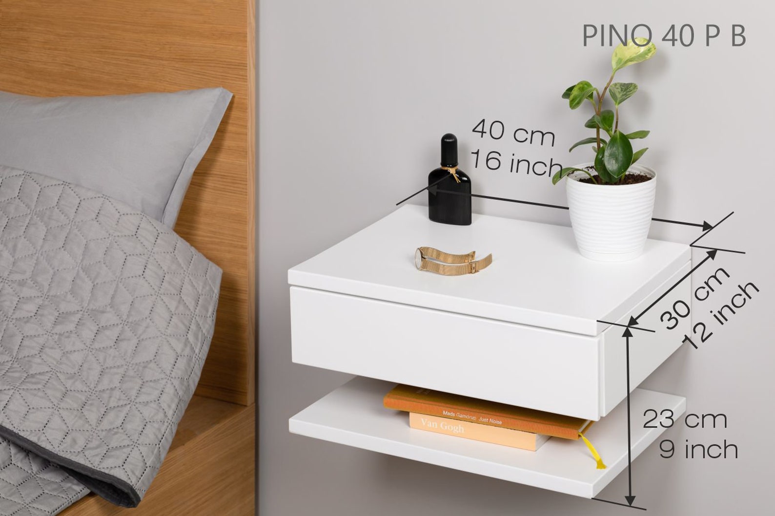 Floating Night Stand Nightstand Floating Bedside Table - Etsy