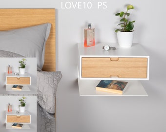 Floating Night Stand Nightstand Floating Bedside Table - Etsy