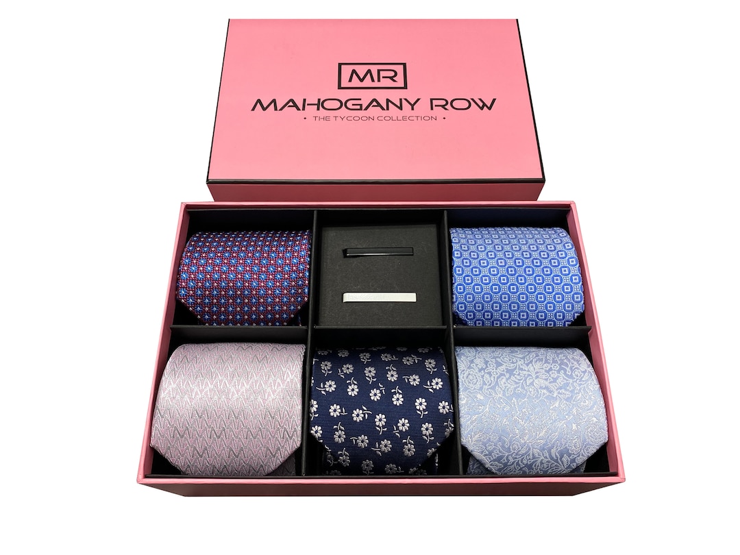 Men’s Holiday Accessory Set – 5 Ties, 2 Tie Bars, Gift Box - Etsy