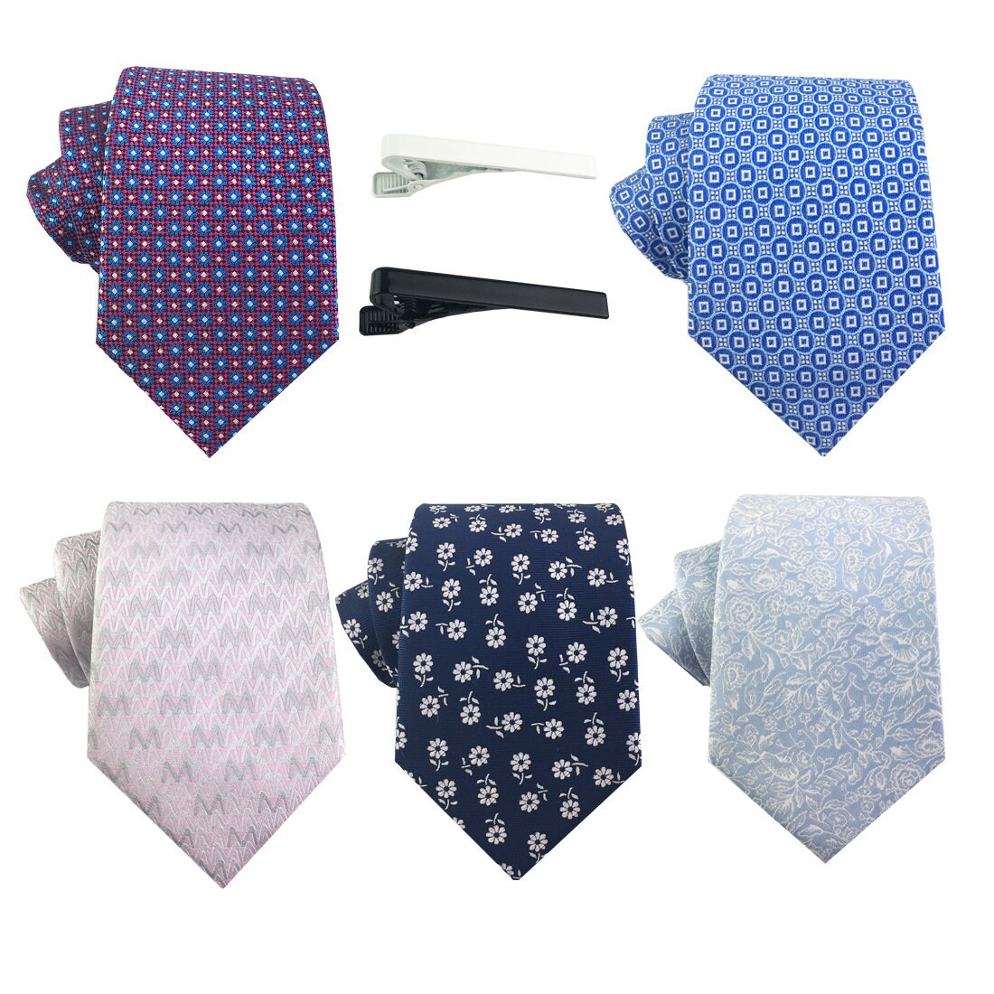 Men’s Accessory Set – 5 Ties, 2 Tie Bars, Gift Box - Etsy