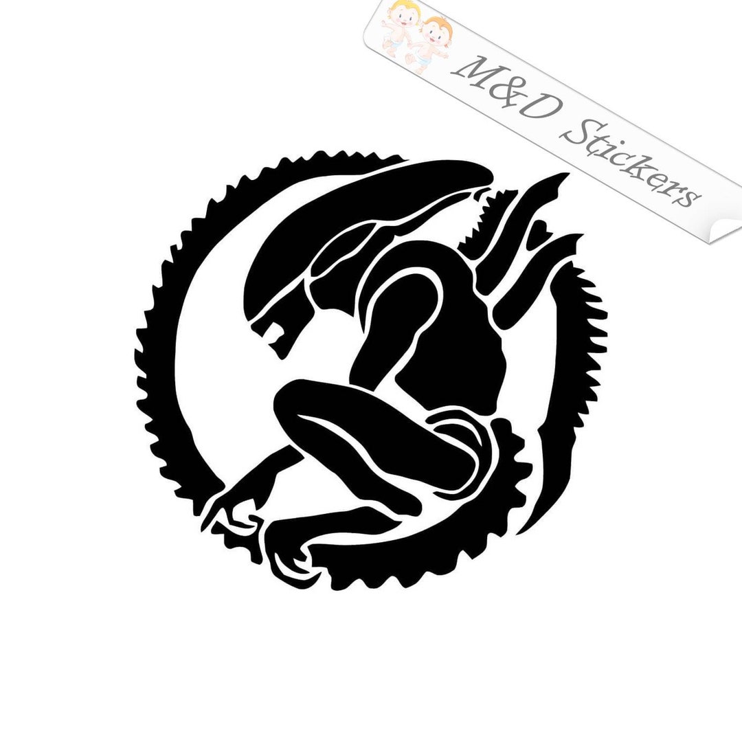 2x Alien Xenomorph Vinyl Decal Sticker Different Colors & Size for Cars ...