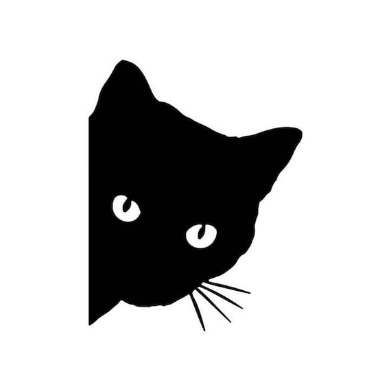 2x Peaking Cat Vinyl Decal Sticker Different Colors & Size for - Etsy