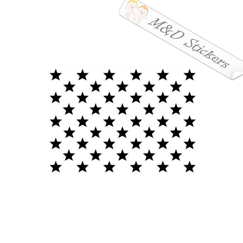 2x American Flag Stars Only Vinyl Decal Sticker Different Colors & Size ...