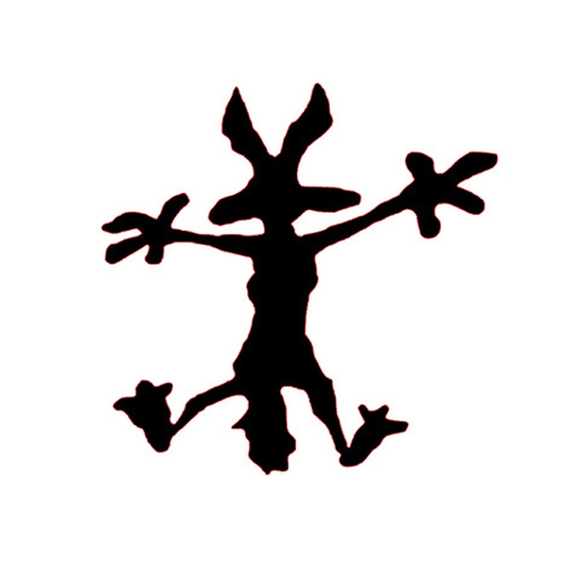 2 Decals Wile E Coyote Hitting Wall Splat Wiley Vinyl Decal Sticker ...