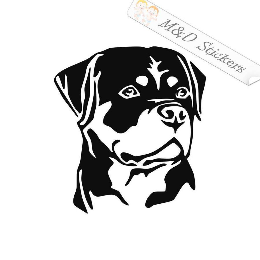 2x Rottweiler Dog Vinyl Decal Sticker Different Colors & Size for Cars ...