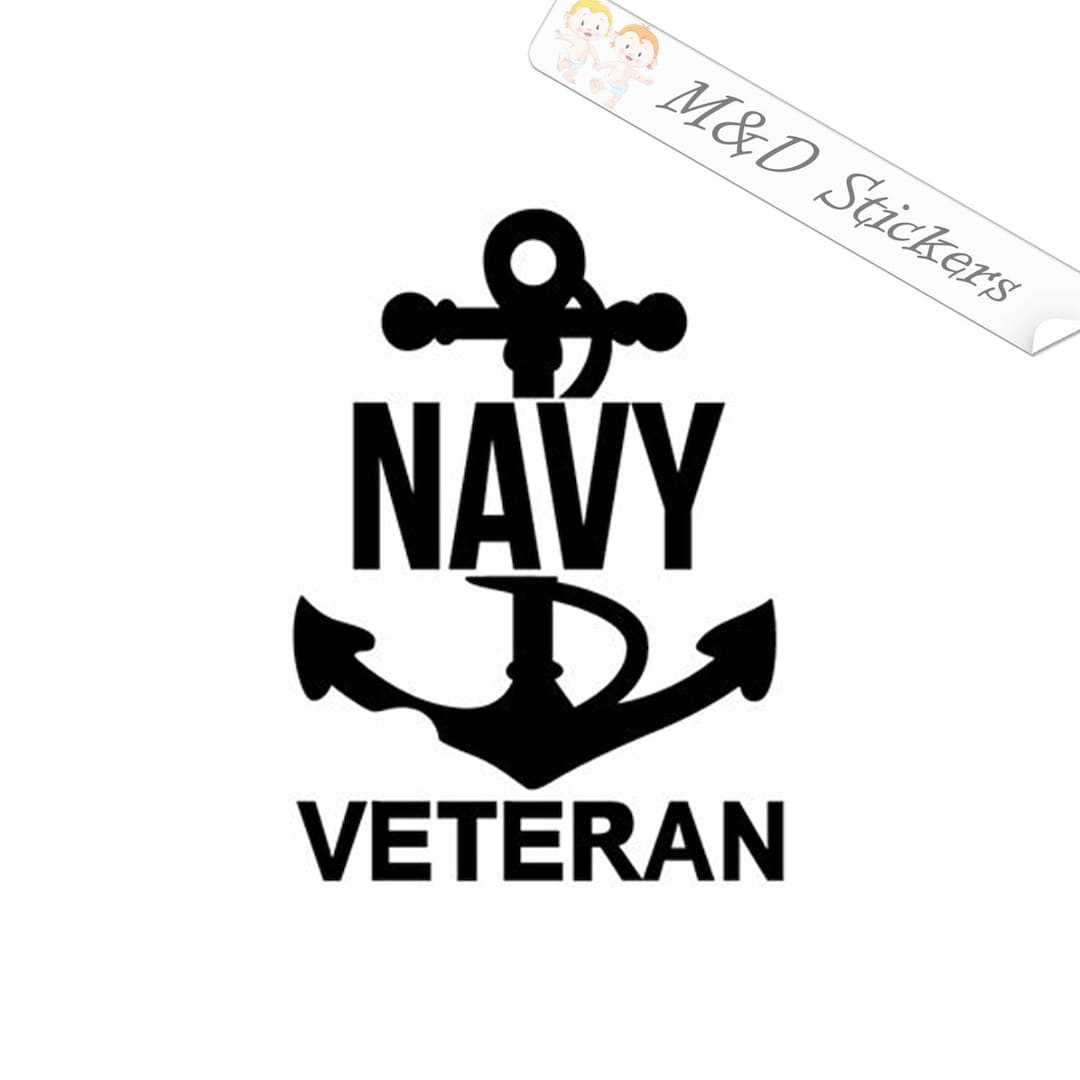 2x US Navy Veteran Vinyl Decal Sticker Different Colors & Size for Cars ...