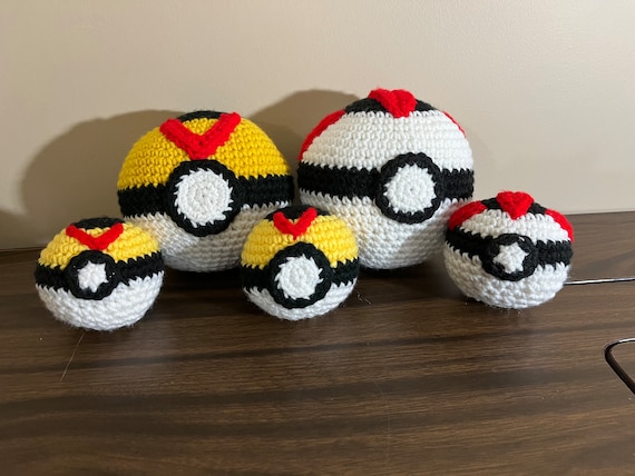 Crochet Amigurumi Pokeball Level and Timer Specialty Set 4 - Etsy