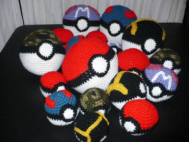 Crochet Amigurumi Pokeball Heavy and Net Specialty Set 5 - Etsy