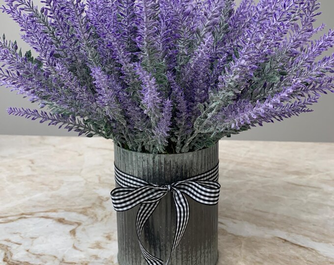 French Country-modern Farmhouse Faux Lavender Arrangement-rustic ...