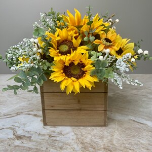 Large Modern Farmhouse Sunflower Arrangement-everyday - Etsy