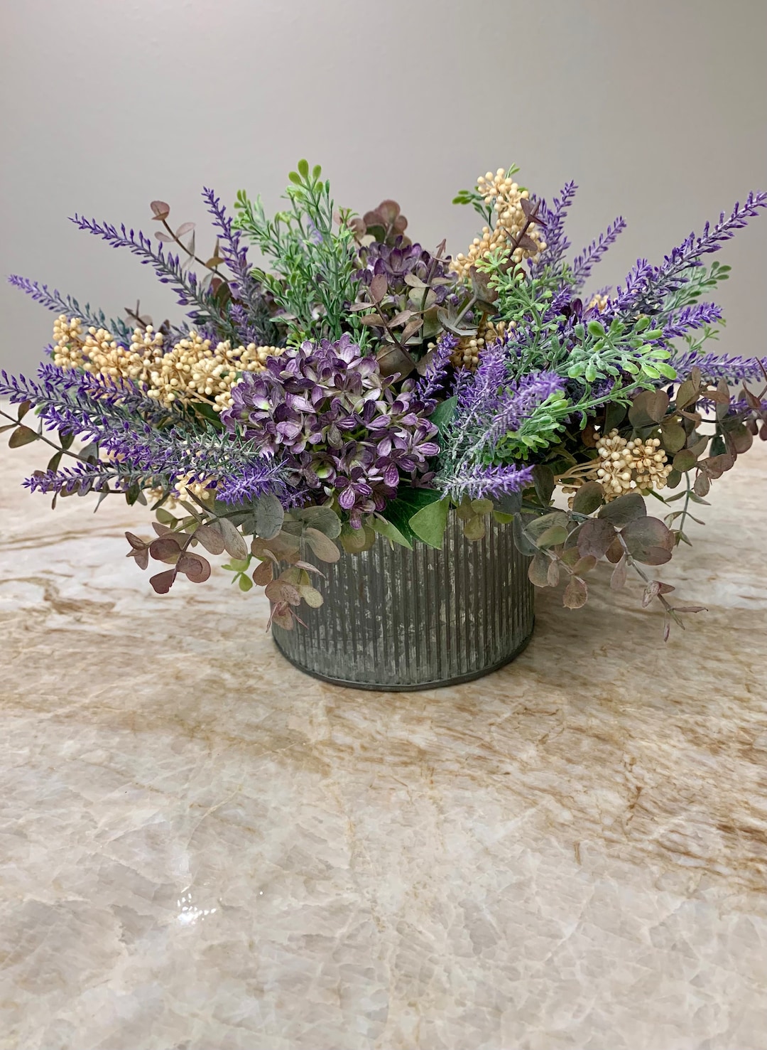 Modern Farmhouse Lavender Arrangement-rustic Purple Arrangement-french ...