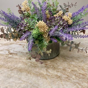 Modern Farmhouse Lavender Arrangement-rustic Purple Arrangement-french ...