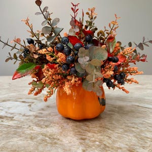 Small Fall Arrangement-fall Pumpkin Jack-o-lantern Arrangement ...