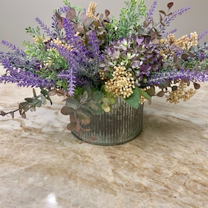 Modern Farmhouse Lavender Arrangement-rustic Purple Arrangement-french ...