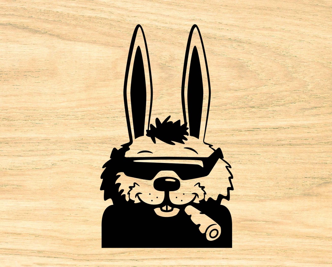 Rabbit SVG, Animal Clipart, Cutting Files, Funny Svg, Silhuette Files ...