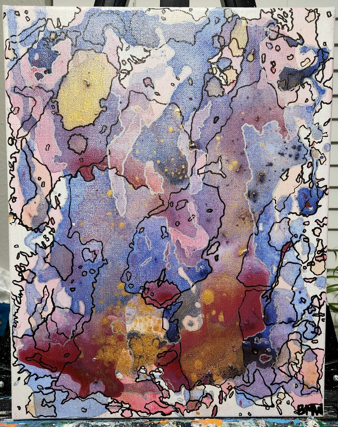 Blue Metallic Map - Etsy