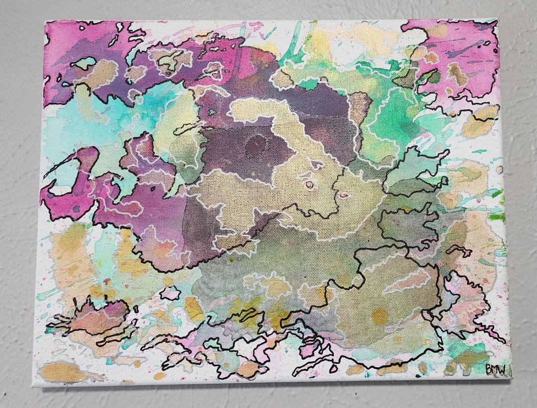 Metallic Map - Etsy